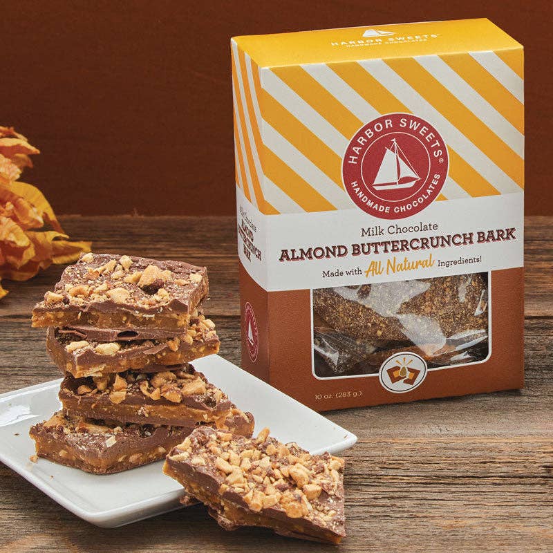 Harbor Sweets Chocolates - Milk Chocolate Almond Buttercrunch Bark - 1 ...
